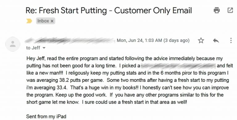 Fresh Start Putting | ConsistentGolf.com